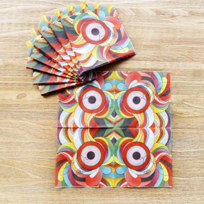 China Custom Logo 25x25cm 2 Ply White Dinner Napkins Virgin Wood Pulp 16-18gsm for sale