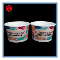China Biodegradable 300ml Kraft Paper Bowl with Paper Lid for Ice Cream Soup for sale