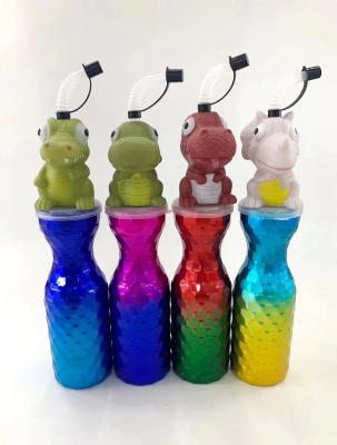 China 450ml Plastic Slush Yard Dinosaur Bottle for Children Food Grade PET for sale