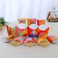 China Single Wall Food Grade French Fries Paper Box 8oz 12oz Custom Logo Disposable for sale