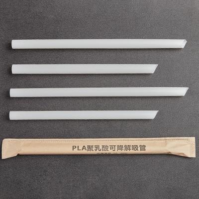 China Biodegradable PLA Cornstarch Straws Individually Packaged 12mm 190mm for sale