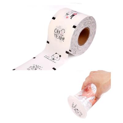 China PP Coffee Cup Sealing Films 126x122mm Leakage Prevention Food Grade Heat Seal Film Roll for sale