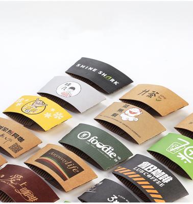 China Disposable 16oz Thickened Paper Coffee Cup Sleeves with Custom ODM OEM Options for sale