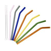 China Borosilicate Glass Straws Set Eco Friendly Reusable Drinking Straws 8mm 10mm 12mm for sale