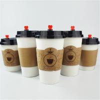 China Custom Kraft Corrugated Paper Coffee Cup Sleeve 12oz for Hot Drinks for sale