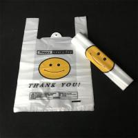 China Compostable PLA T Shirt Vest Shopping Bag 26x42cm 0.05mm Biodegradable for sale