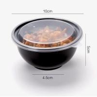 China 48oz Black Disposable Takeout Containers 100% Food Grade PP Plastic Food Container for sale