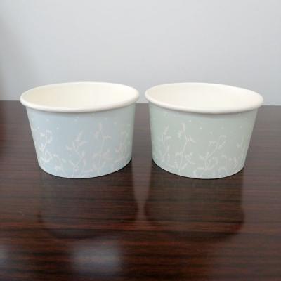 China Custom Printed Paper Ice Cream Cups 250ml 230-380gsm with Lids OEM Design for sale