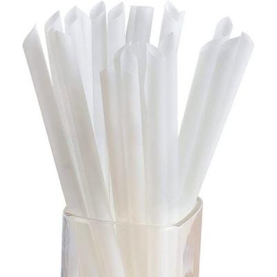 China Biodegradable PLA Cornstarch Drinking Straw 12mm x 210mm for Boba Tea Shops for sale