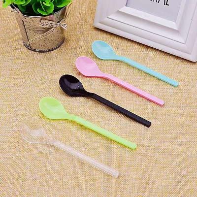 China 15cm Custom Logo PP Disposable Ice Cream Spoon 2.5g for Dessert for sale