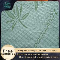 China Green Bamboo Charcoal poly Knitted Mattress Fabric 220cm Width for sale