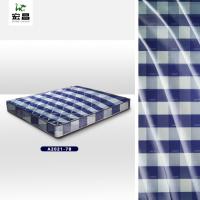 China 70g-90gsm White And Blue polyester tartan fabric 84 inch width for sale