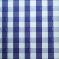 China 70g-90gsm White And Blue polyester tartan fabric 84 inch width for sale