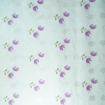 China TUV mattress protector 70gsm Brushed Polyester Fabric Purple Pattern Design for sale