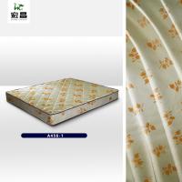 China Waterproof 215cm Beige Polyester Printed Mattress Cover Fabric 70g for sale