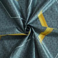 China Dark Stripe Plaid Design 70g Knitted Mattress Fabric / Polyester Warp Knit Fabric for sale