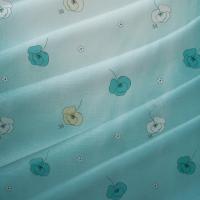 China 70g Sky Blue Color Printing Polyester Mattress Fabric Heat Resistance for sale