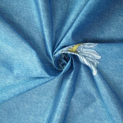 China Sky Blue 43D Jacquard Knitted Fabric 210cm-220cm Adjustable width for sale
