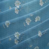 China Sky Blue 43D Jacquard Knitted Fabric 210cm-220cm Adjustable width for sale