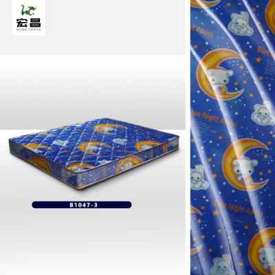 China TUV Width 2.25m Woven Mattress Fabric Blue Printable Polyester Fabric for sale