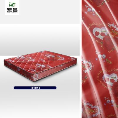 China Excellent Elasticity Red 43D Festive Mattress Quilt Fabric 65gsm-100gsm for sale