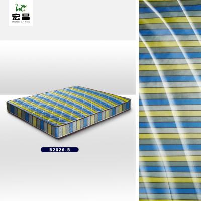 China Colorful Striped 90gsm mattress covering fabric Polyester Textile Material for sale