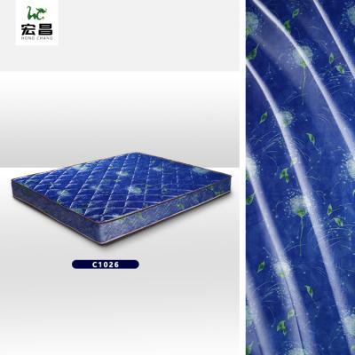 China Breathable 70g-90g 43D  Mattress Cover Fabric Dark Blue Polyester Fabric for sale