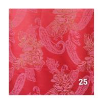China Bright red gold print design 100% polyester warp knitted mattress fabric for sale