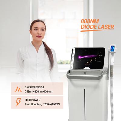 China 500W-2400W Commercial Clinic Salon Safe Contact Cooling Triple Wavelength Laser Hair Removal for sale