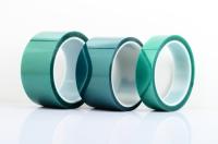 China Green Single PET Silicone Tape 0.06mm 180 C Masking Protection Heat Resistant for sale