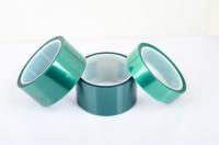China Green Single PET Silicone Tape 0.06mm 180 C Masking Protection Heat Resistant for sale