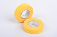 China Crepe Paper Material Yellow Masking Tape For Powder Spraying for sale