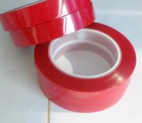 China Soft And Tender Red Polyester Adhesive Tape / Switch Bonding Tape For Film Liner for sale