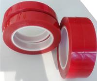 China Soft And Tender Red Polyester Adhesive Tape / Switch Bonding Tape For Film Liner for sale