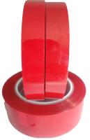 China Soft And Tender Red Polyester Adhesive Tape / Switch Bonding Tape For Film Liner for sale