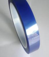 China Economy grade PET Silicone Tape Single Adhesive Side , Blue Adhesive Tape For Spray Masking for sale