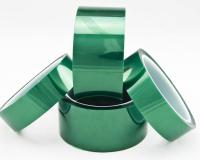 China Dark Green Stable PET Silicone Tape For PCB Plating Protective Coating for sale
