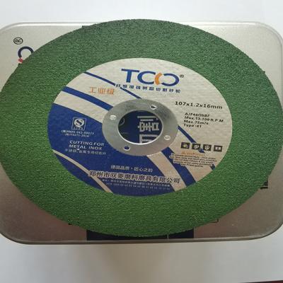 China 72m/S Abrasive Cut Off Wheel Inox Stainless Steel Side Grinder Disc 107x1.2x16mm for sale