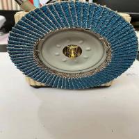 China Stainless Steel Zirconium Flap Disc 125mm Polishing Sand 320 Grit Flap Disc for sale