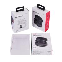 China Custom Recyclable Earbuds Packaging Box with Display Hook - 2-Piece Lid & Base Structure for Bluetooth Headsets for sale