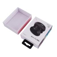 China Custom Recyclable Earbuds Packaging Box with Display Hook - 2-Piece Lid & Base Structure for Bluetooth Headsets for sale