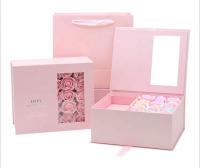 China Hot Foil Flower Gift Box with Magnetic Closure & Ribbon - A4 Rigid Packaging for Cosmetics & Jewelry for sale