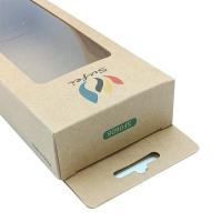 China High Strength Electronics Packaging Box Custom Logo Brown Kraft Paper Box With Clear Window for sale