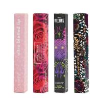 China Mascara Carton Boxes With Logo Lipstick Lip Balm Makeup Brush Biodegradable Packaging Gold Silver Paper Box for sale