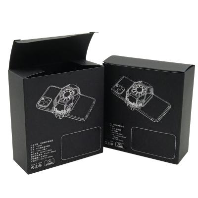China White Cardboard Paper Boxes Black Double Insert Foldable Toys Box  For Cross-Border E-commerce Packaging for sale