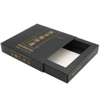 China Custom Black Tea Bag Packaging Boxes with Gold Foil Stamping - Slide Drawer Design in Custom Sizes and Materials for sale