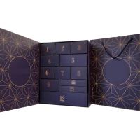 China Custom 24 Drawer Cosmetic Advent Calendar Box - 1200g Cardboard Magnetic Packaging for Christmas Gifts for sale