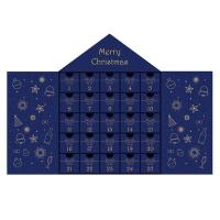 China Custom 24 Drawer Cosmetic Advent Calendar Box - 1200g Cardboard Magnetic Packaging for Christmas Gifts for sale