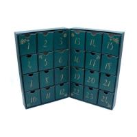 China Custom 24 Drawer Cosmetic Advent Calendar Box - 1200g Cardboard Magnetic Packaging for Christmas Gifts for sale