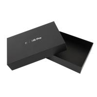 China Custom Embossed Logo Cardboard Packaging Box with Lid and Base Structure for T-Shirts, Hoodies, Perfume and Cosmetics for sale